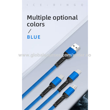 China China USB 2.0 cable 3 in 1 phones cables Type-C power charging ...