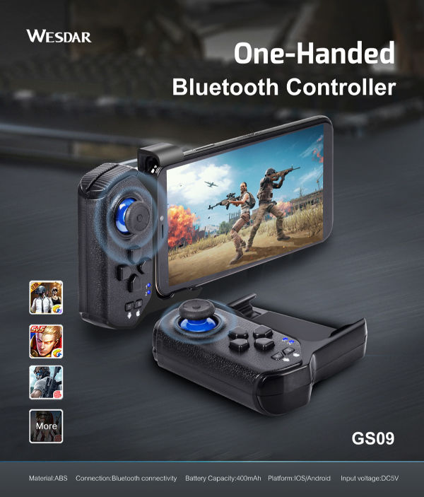 China One-Handed Bluetooth Game Controller Gaming Joystick Gamepad for ...