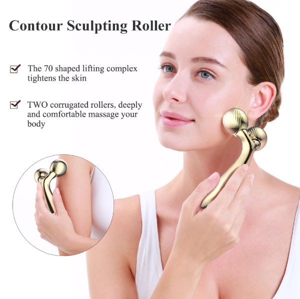 China Contour sculpting roller 360° spinning facial roller facial ...