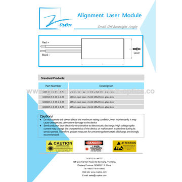 China Small Off Boresight Angle Laser Module for Alignment on Global ...