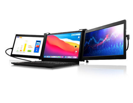 China 2021 New 12 inch USB C 1080P IPS HDR portable dual triple laptop ...