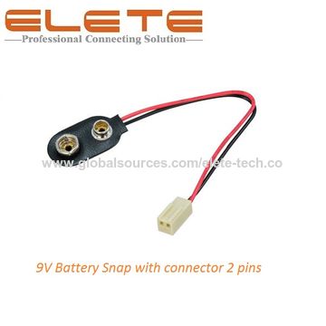 China I type 9V Battery Contact Clip, ABS Rigid Style, Open end 5mm ...