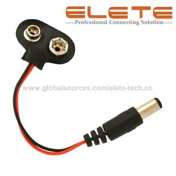 China I type 9V Battery Contact Clip, ABS Rigid Style, Open end 5mm ...