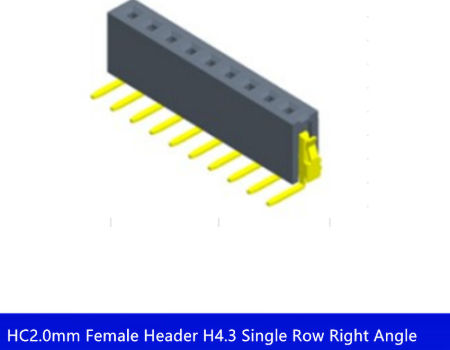 HC2.0mm Female Header H4.3 Single Row Right Angle, Single Row Board to ...