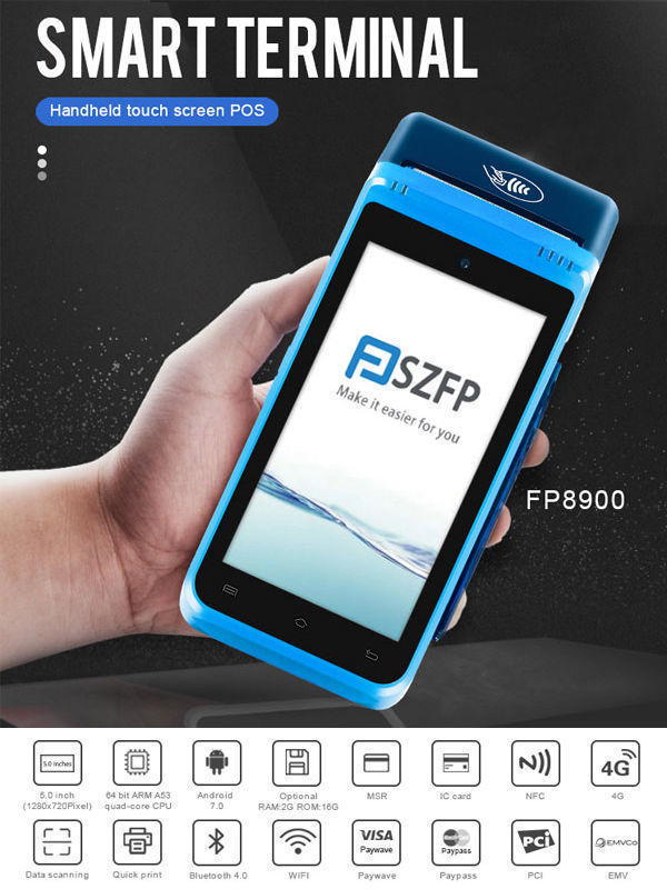 China Rugged android pos touch screen machine with Scanner 4G Wifi ...