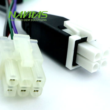Taiwan Molex Mini-Fit JR 5557 6 Pin 4.2mm Power Connector AMP 3mm 4PIN MATE-N-LOK Overmold Cable ...