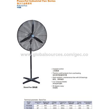 China 26-inch Industrial Pedestal Fan, Aluminum Blade, Powerful Air ...