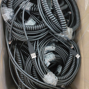 China Spring Coiled Network Communiction Cable, RJ45 8P8C Male to USB ...