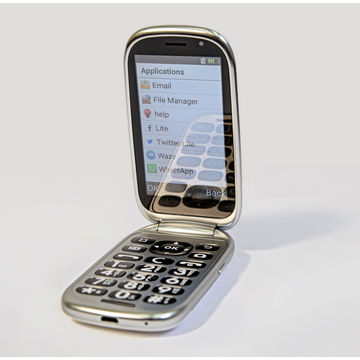 China Big button dual screen dual camera 4G flip android mobile phone ...