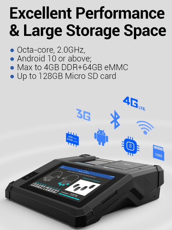 China S10 FAP60 4-4-2 fingerprint scanner population enrollment device ...