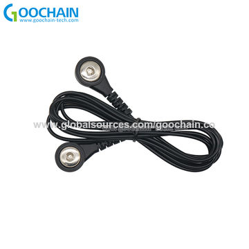 China 4.0mm ecg snap female to female snap cable for electrode pad on ...