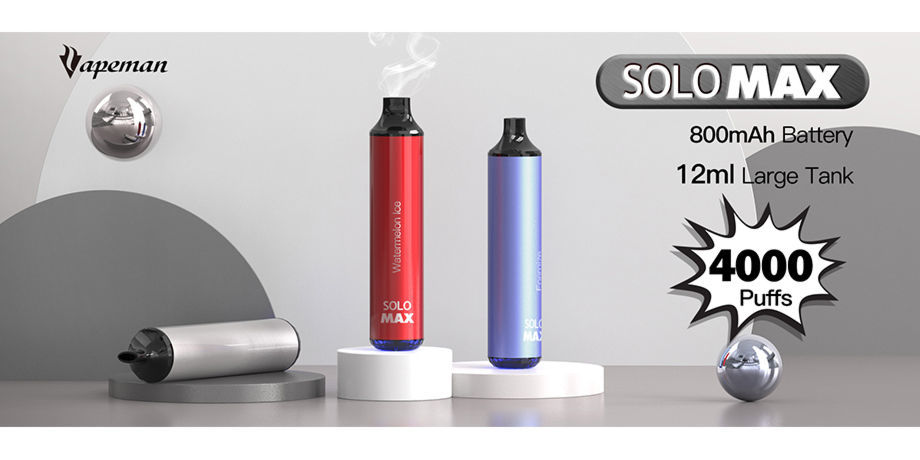 China Original VAPEMAN SOLO MAX Disposable Vape Pen E-Cigarette Pods ...
