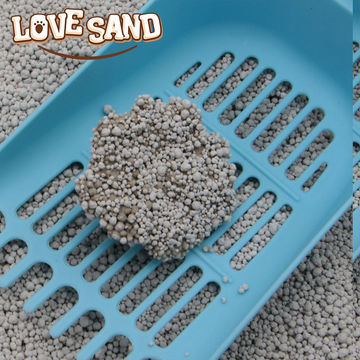 China Love sand Ball shaped Dust Free Water Soluble mineral litter cat ...