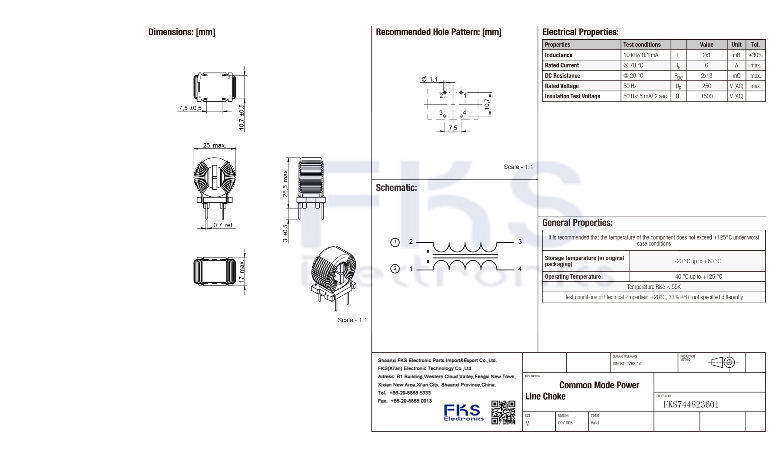 China FKS CMB Common Mode Power Line Choke 744824622 on Global Sources ...