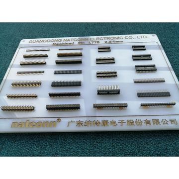 China Pin Headers with 2.54mm Pitch Pin Header, Right Angle Type, PA6T Gold Plating on Global ...