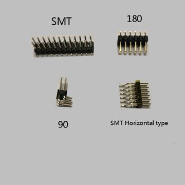 China Pin Headers with 2.54mm Pitch Pin Header, Right Angle Type, PA6T Gold Plating on Global ...