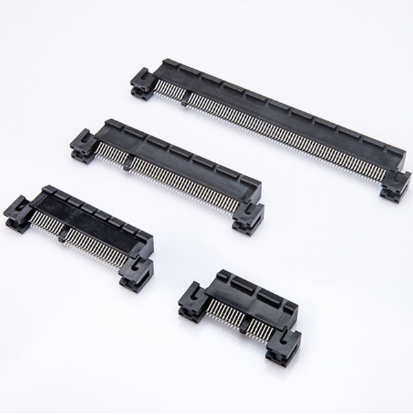 Splicing screen PCB card slot edge PCIe connector with ear clip plate ...