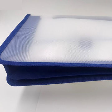 China PP Expanding File Folder with Plastic Handle Buckle and Sewed ...