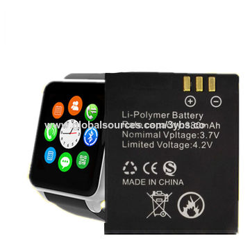 China Free sample 3.7V 380mAh Smart watch small Lithium polymer battery ...