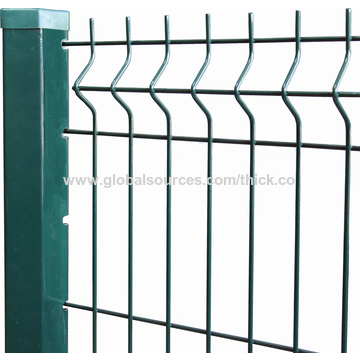China 3D curved metal fence panels steel mesh grid panel fence ...