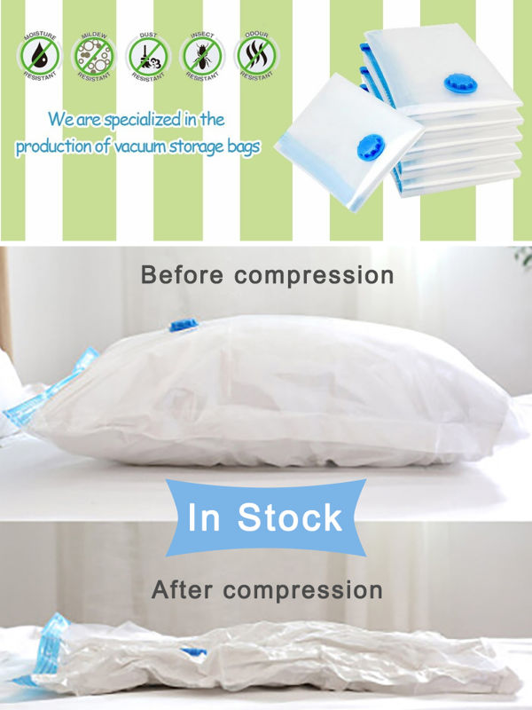 Clothing Vacuum Compression Bag With Inflator Hand Pump Space Saver ...