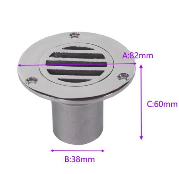 China Boat Deck Drain Scupper W/80mm Ball For Hose 1-1/2 on Global ...
