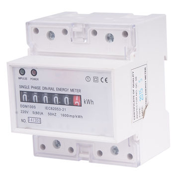 China Single phase DIN rail watt hour meter CE & IEC DDM100S on Global ...