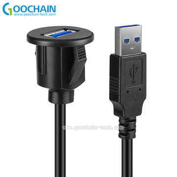 China USB 3.0 Male to USB Female Panel Mount Extension Data Transfer ...