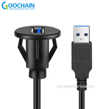 China USB 3.0 Male to USB Female Panel Mount Extension Data Transfer ...
