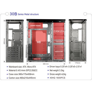 China Front plastic panel atx horizontal full tower computer case on ...