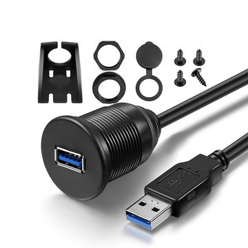 China USB 3.0 Male and HDMI to USB Female Panel Mount Dashboard Cable ...