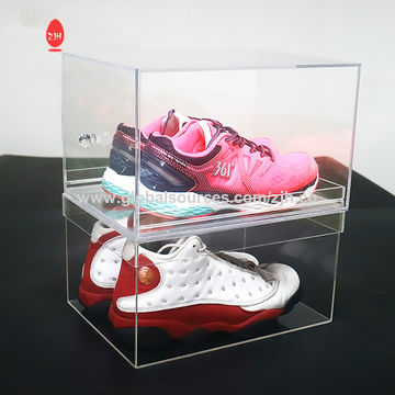 China Custom clear shoe display case acrylic shoe display box on Global ...