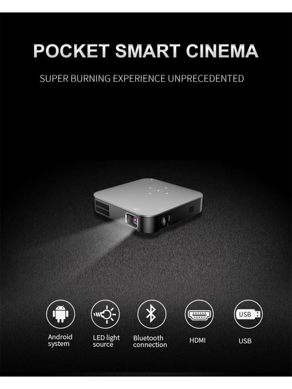 China Smart DLP Mini Projector 4k HD Mini home theater TV projector 100 ...