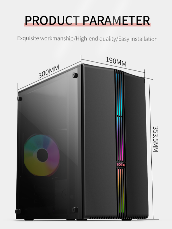 China Computer cases towers rgb pc case gaming pc computer cabinet for ...