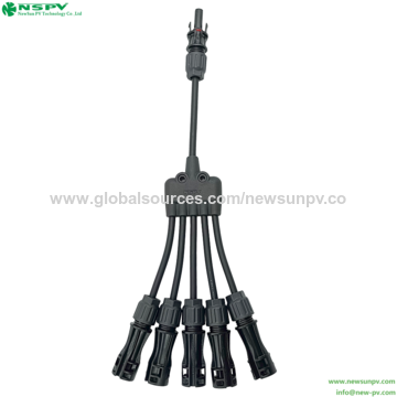 China TUV Parallel PV cable 5male connectors to 1 female connector ...