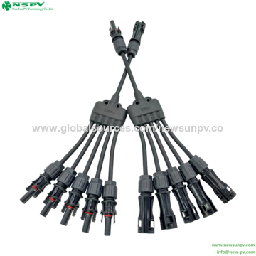 China TUV Parallel PV cable 5male connectors to 1 female connector ...