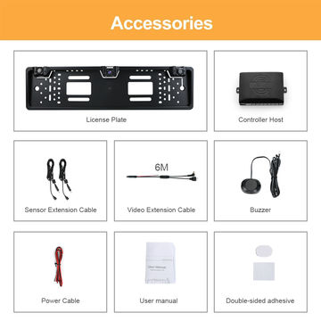 China EU License Plate 2 Ultrasonic Car Reverse Parking Sensor with ...