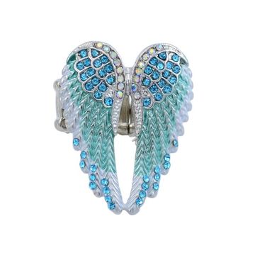 China Angel Wings Stretch Rings With Rhinestones on Global Sources ...
