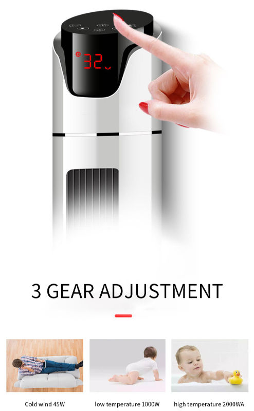 China 2 In 1 Electric 2000w Heating And Cooling Tower Fans For Home on ...