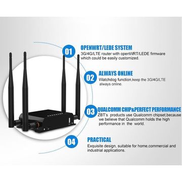 China OPEN WRT Industrial Gigabit port mobile network 4G Router ...