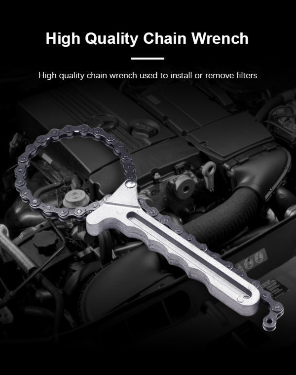 China 6 Inch Heavy-Duty Adjustable Oil Filter Chain Pipe Wrench on ...