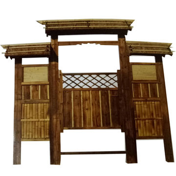 China Natural bamboo gate for garden decoration on Global Sources ...