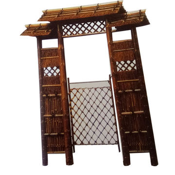 China Natural bamboo gate for garden decoration on Global Sources ...