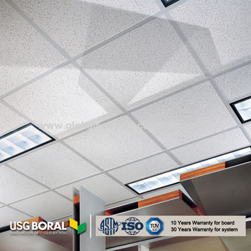 China USG Boral SLT edge 14mm mineral fiber ceiling tiles 600x600mm on ...