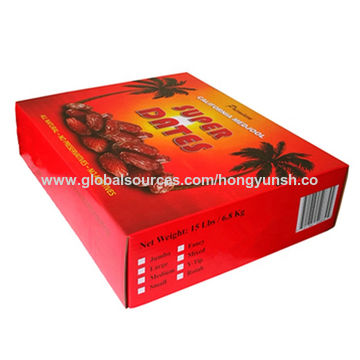 China Custom logo luxury date boxes cardboard boxes for fruits, medjool ...