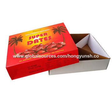 China Custom logo luxury date boxes cardboard boxes for fruits, medjool ...