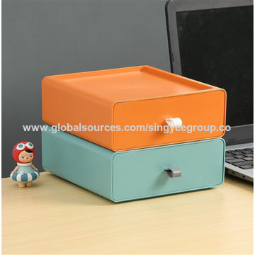 China Desktop storage box drawer type office storage small box box desk ...