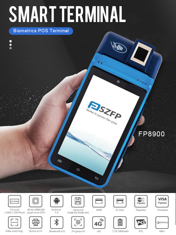 China Smart Android Fingerprint recognition pos system NFC card reader ...
