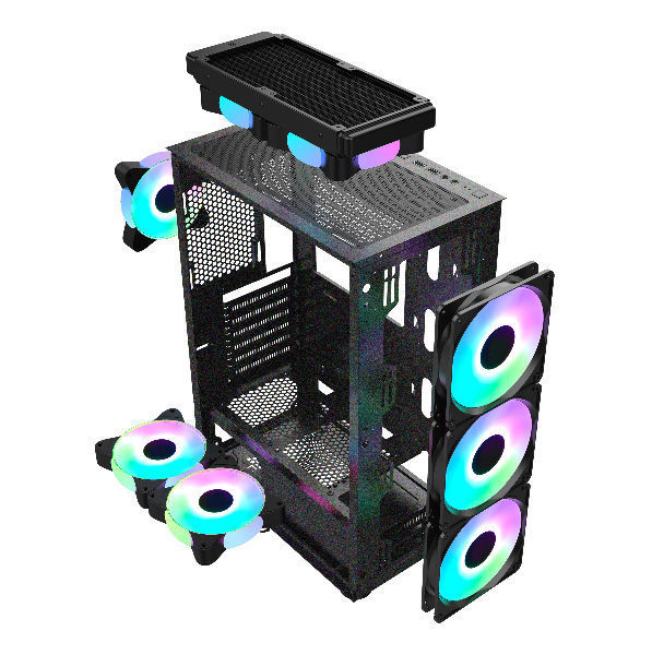 China Wholesale desktop custom glass btx plexiglass with fan desktop ...