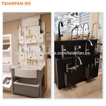China Faucet Special Display Rack Sanitary Ware Sink Slatwall Custom ...
